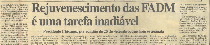 Rejuvenescimento das FADM é uma tarefa inadiável – 25 de Setembro de ...