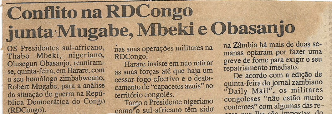 Conflito na RDCongo junta Mugabe, Mbeki e Obasanjo – 2 de Dezembro de ...